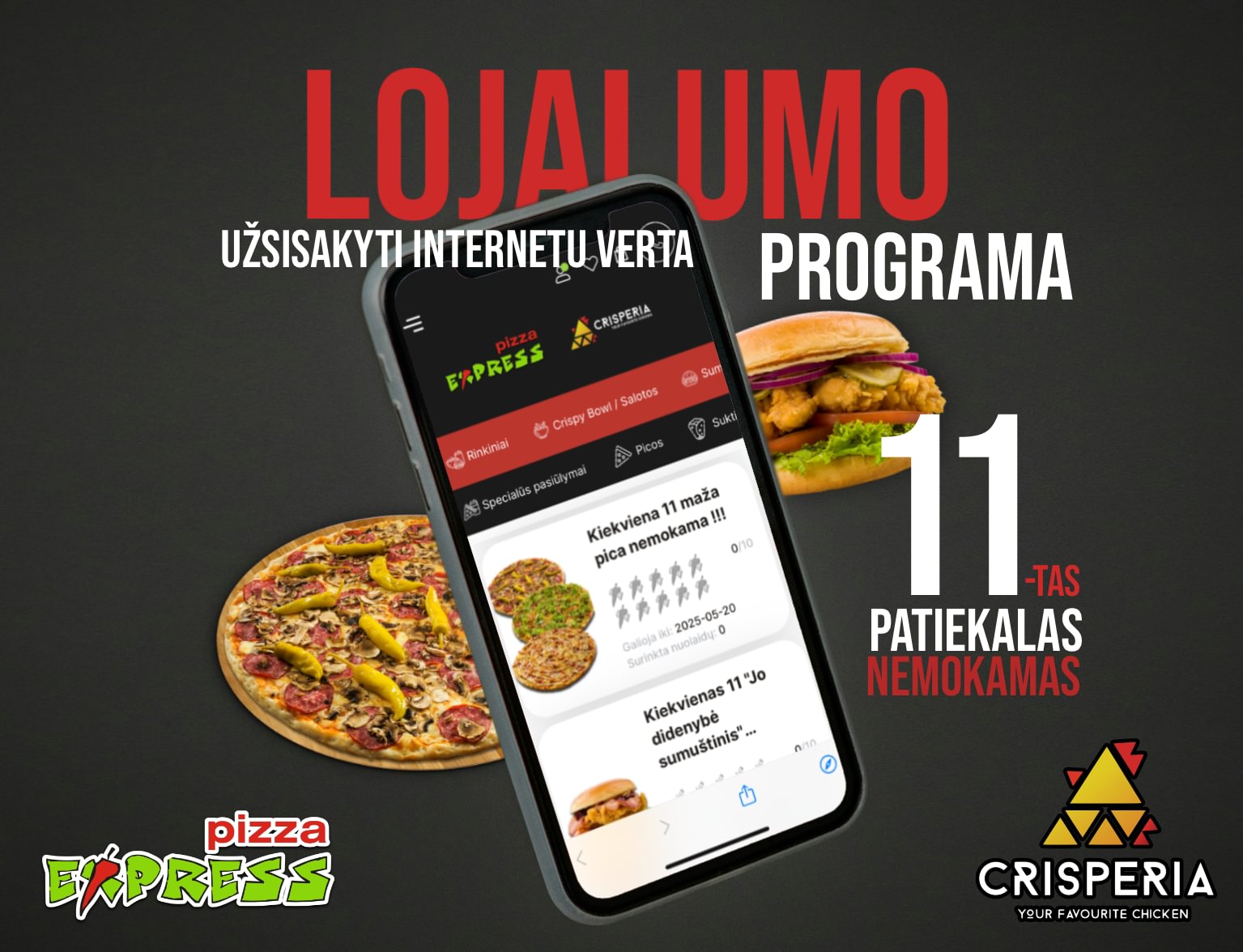 Aplenk alkį su Express Pizza ir Crisperia